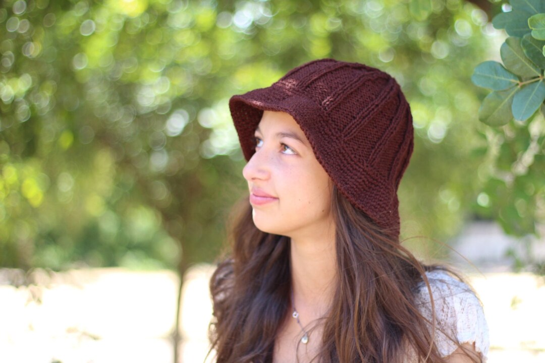 PDF Brown Knitted Crochet Pattern Hat Cap Tutorial - Etsy