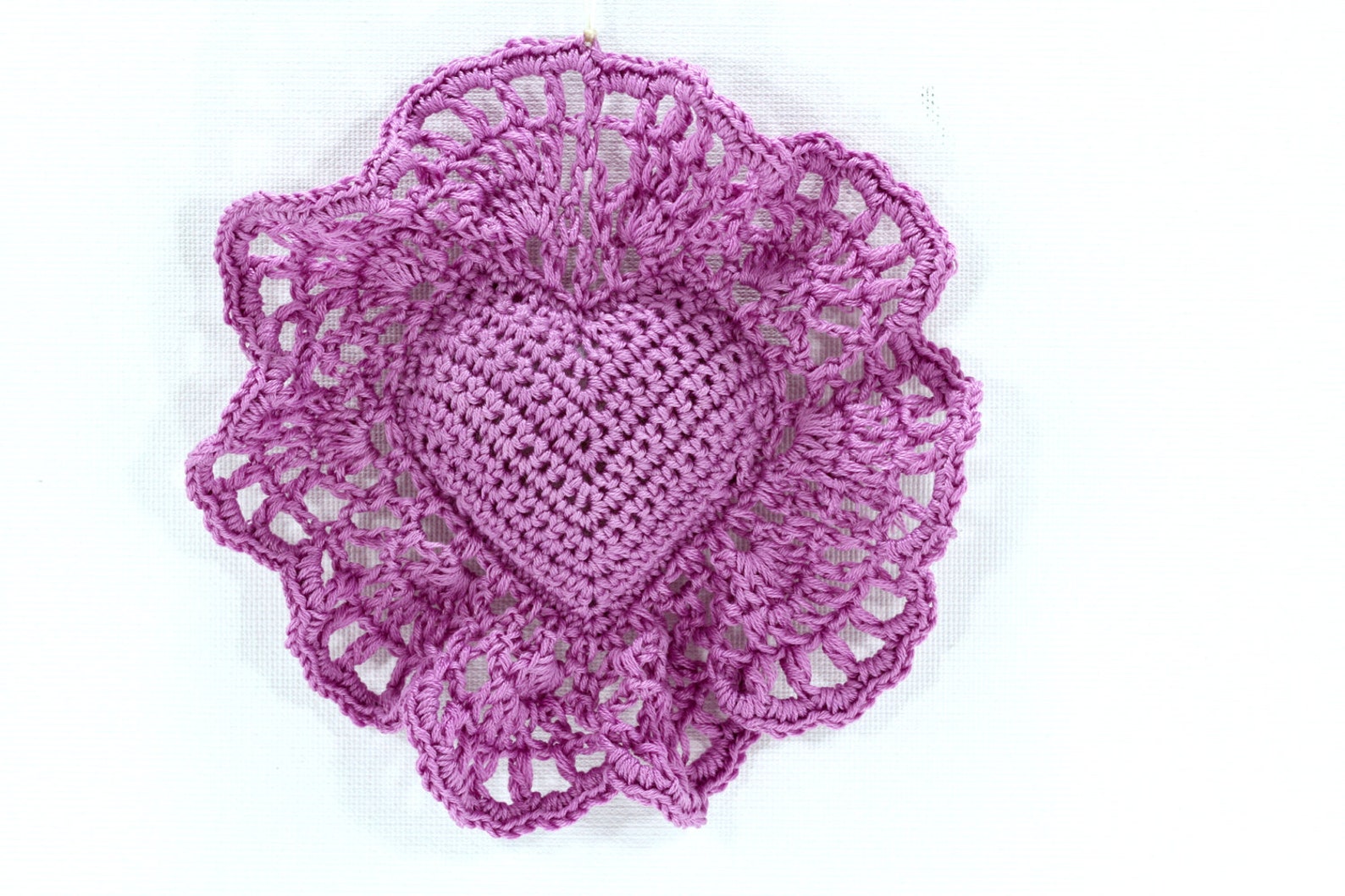 Crochet Vintage Lace Heart Pattern PDF Plushie Heart - Etsy