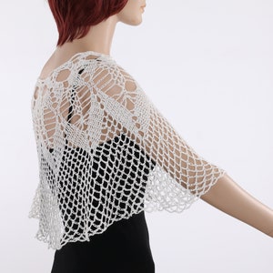 Lacy Pelerine Pattern Wedding Shawlette Shoulder Shawl Lace Shawlette ...