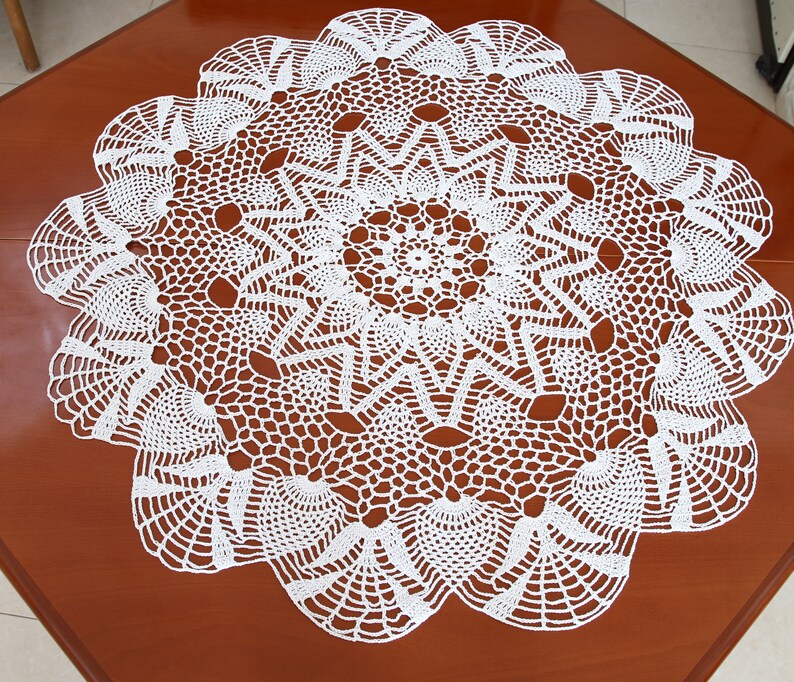 Crochet Table Cloth Crochet Table Doily Tablecloth Pattern | Etsy