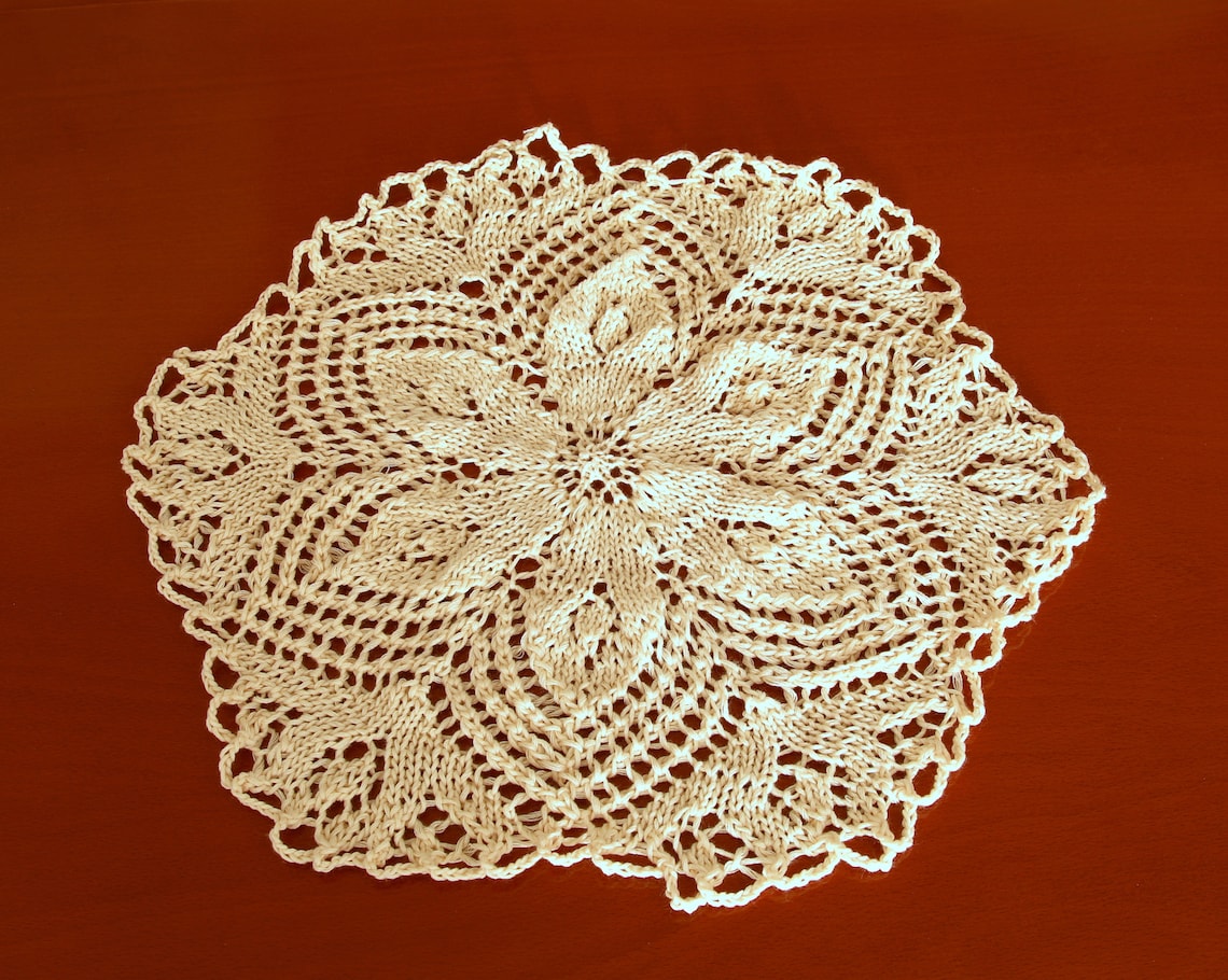 Lace Knitting Doily Patterns PDF Written Descriptions Row by | Etsy