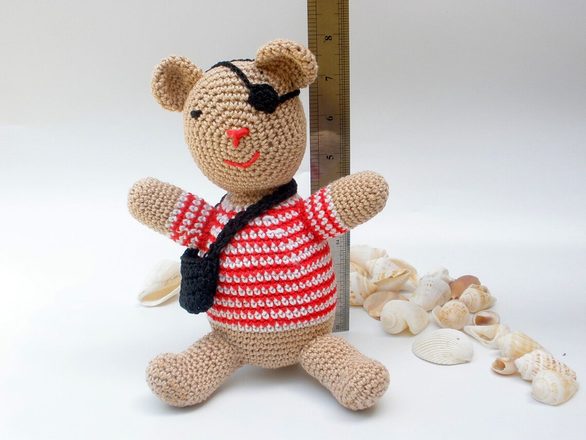 Captain Pirate Teddy Bear Pirate Captain Pattern Pirate - Etsy