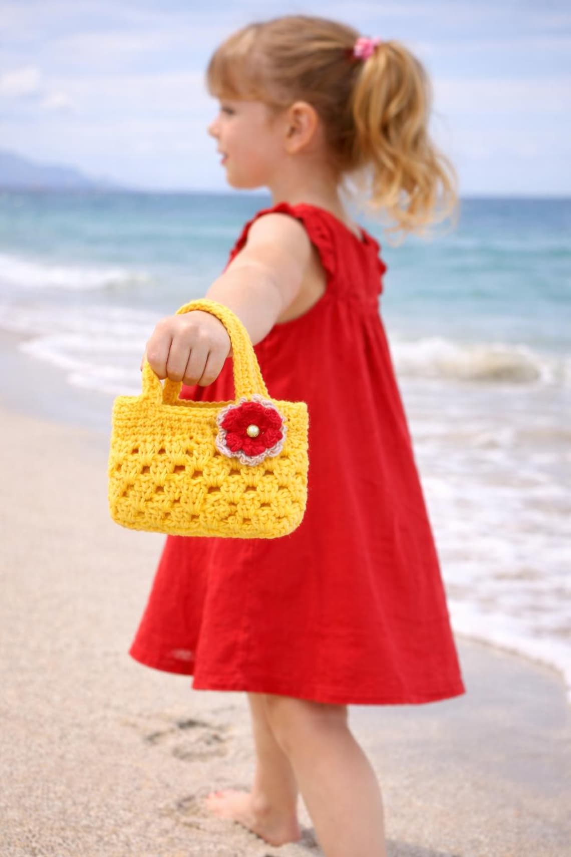 Girl's Crochet Purse PDF Pattern, Tote Bag Crochet Pattern, PDF ...