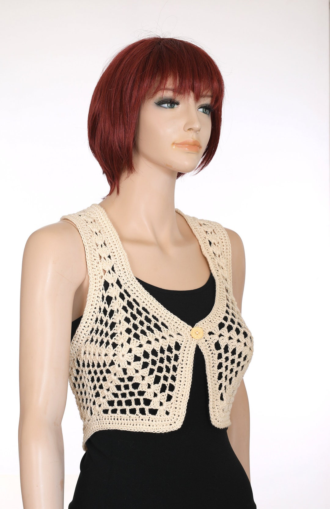 Crochet Bolero Vest Pattern PDF Boho Lacy Vest Tutorial Summer Beach ...