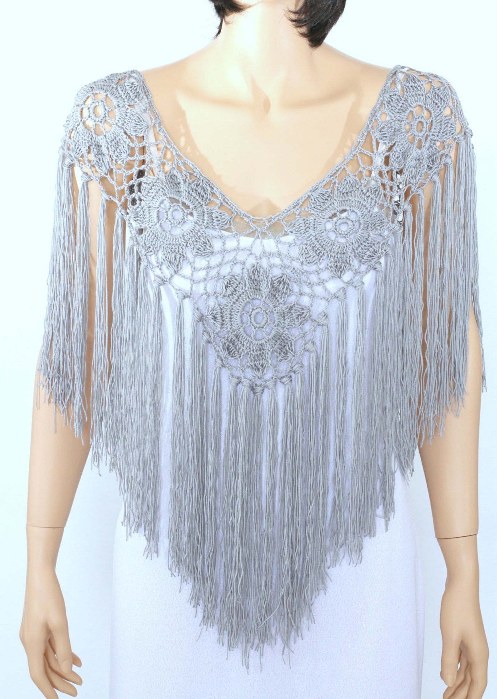 Wedding Cape Pattern Crochet Pelerine Pattern Fringe Poncho - Etsy