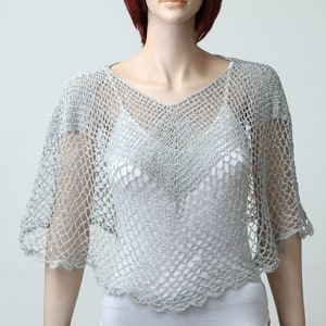 Silver Caplet Pattern Cape Crochet Pattern Shoulder Shawl Lace ...