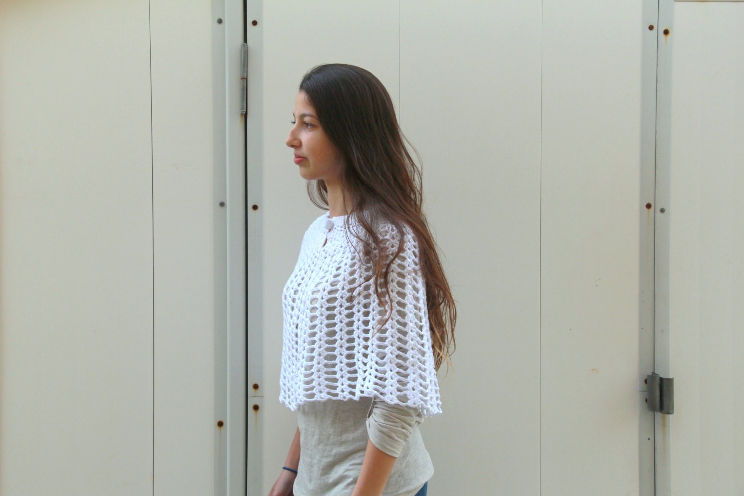 Crochet Pelerine Pattern Handmade Poncho Crochet Sweater | Etsy