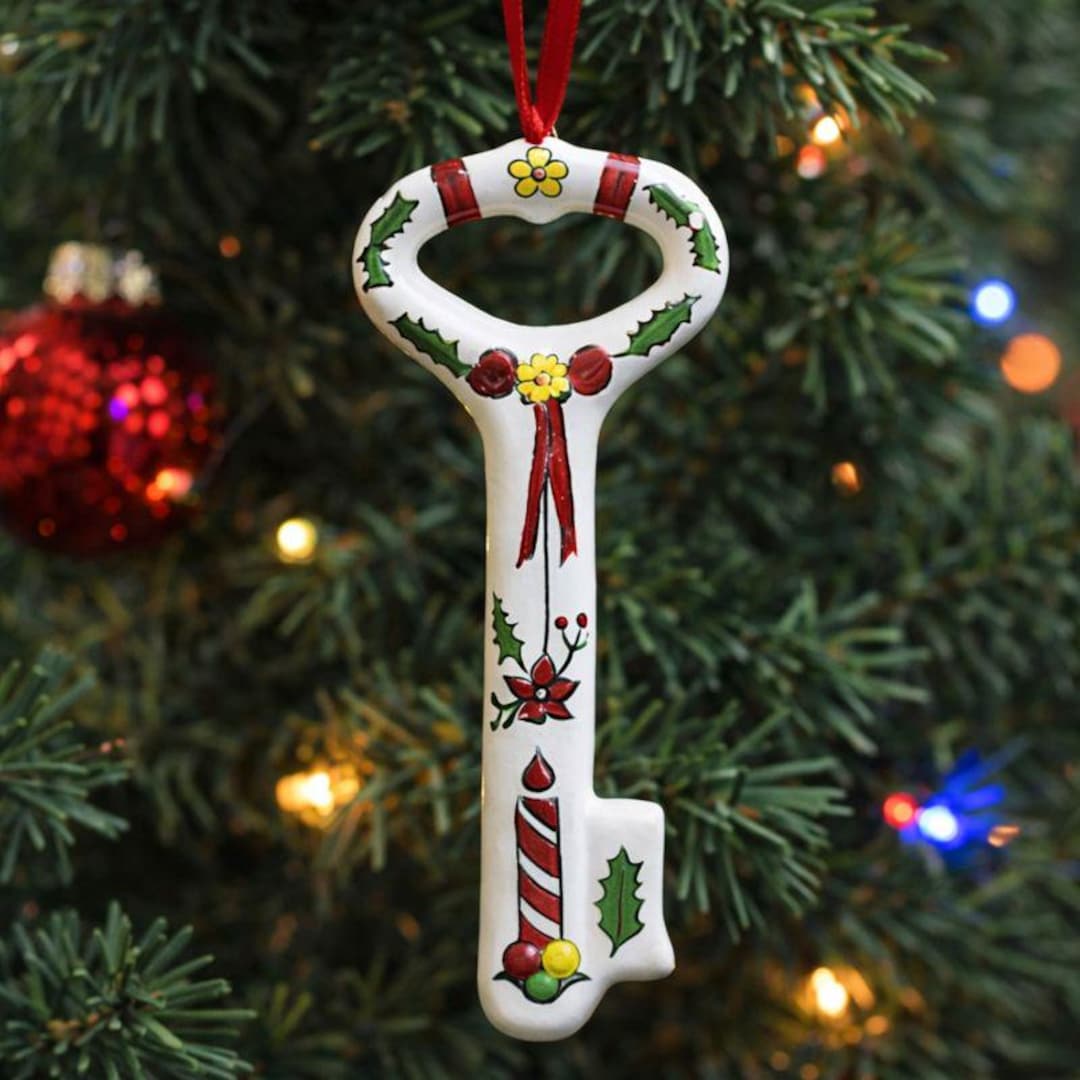 Handmade Iznik Turkish Tile Key Christmas Ornament – Holiday Decor - Etsy