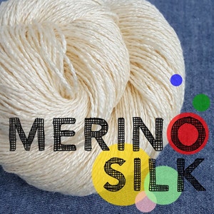 Undyed Merino Silk Luxury Yarn, 70 / 30 SW Merino / Silk Fingering 2 ...