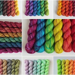Ready to Ship! Gradient Mini Skein Sets (lace & Fingering Wt.) -- Hand ...
