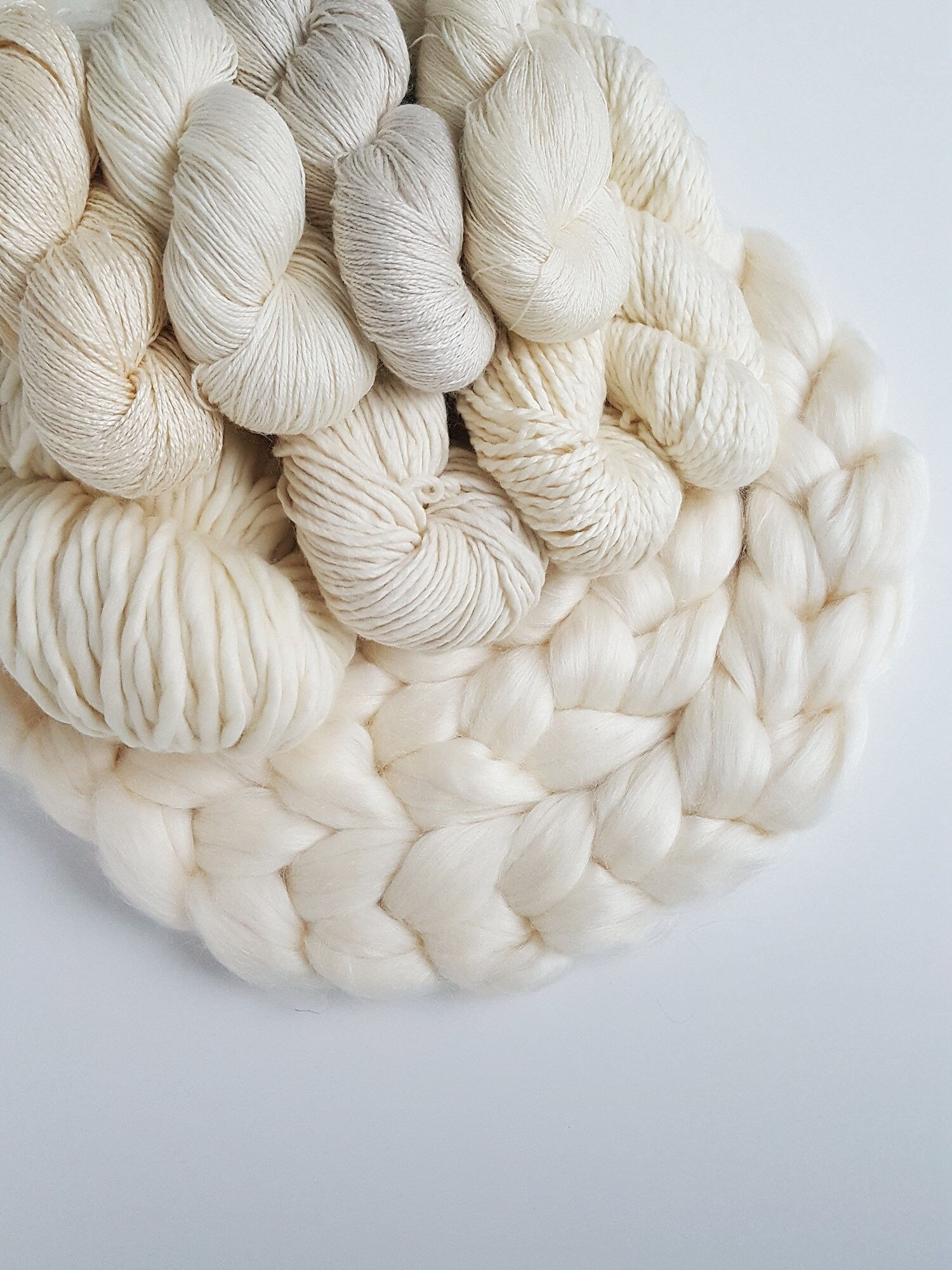 Undyed Merino Silk Luxury Yarn, 70 / 30 SW Merino / Silk Fingering 2 ...