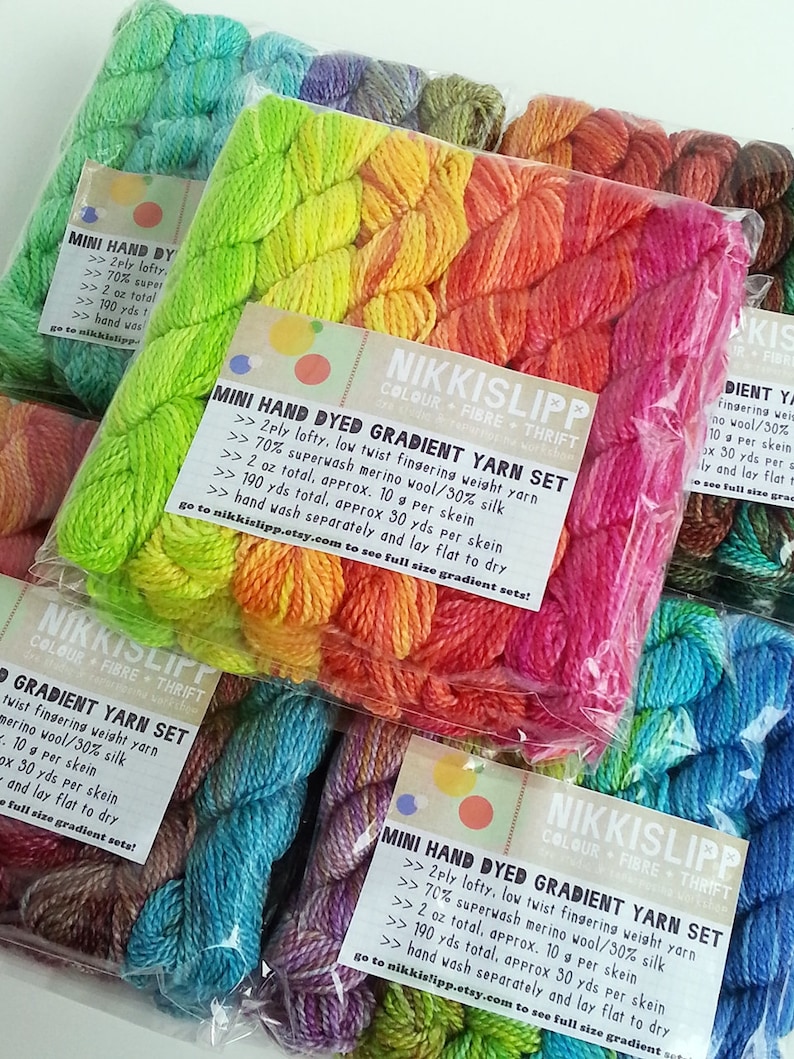 Ready to Ship Gradient Mini Skein Sets lace & Fingering Wt. - Etsy