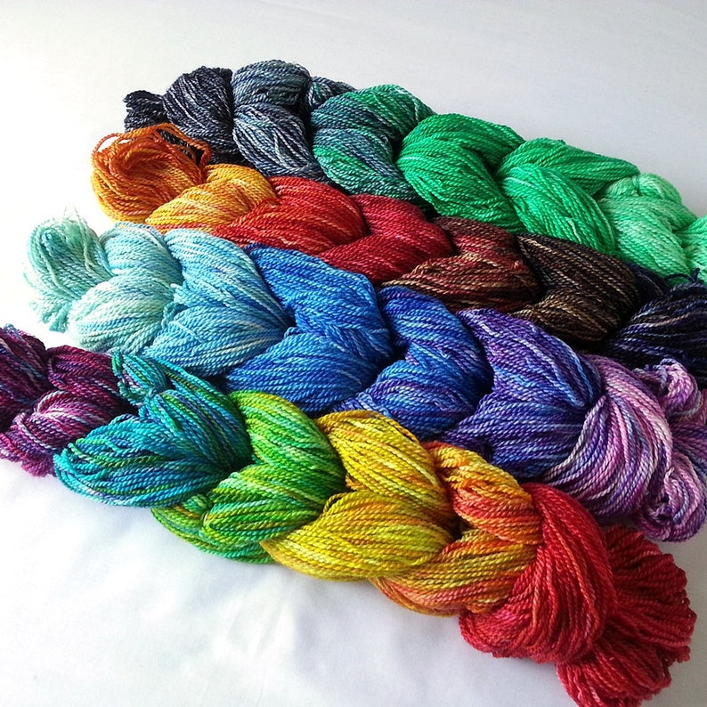 Gradient Yarn Set 70/30 SW Merino/Silk Fingering Weight Yarn | Etsy