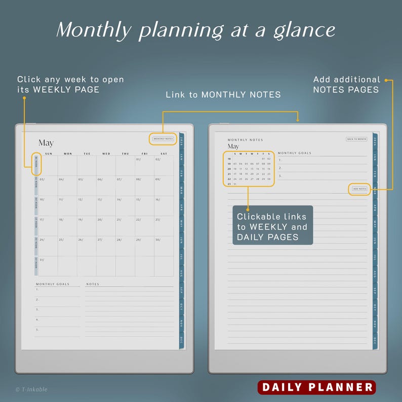 Remarkable Planner 2026–2027 Bundle | Productivity System With Daily ...