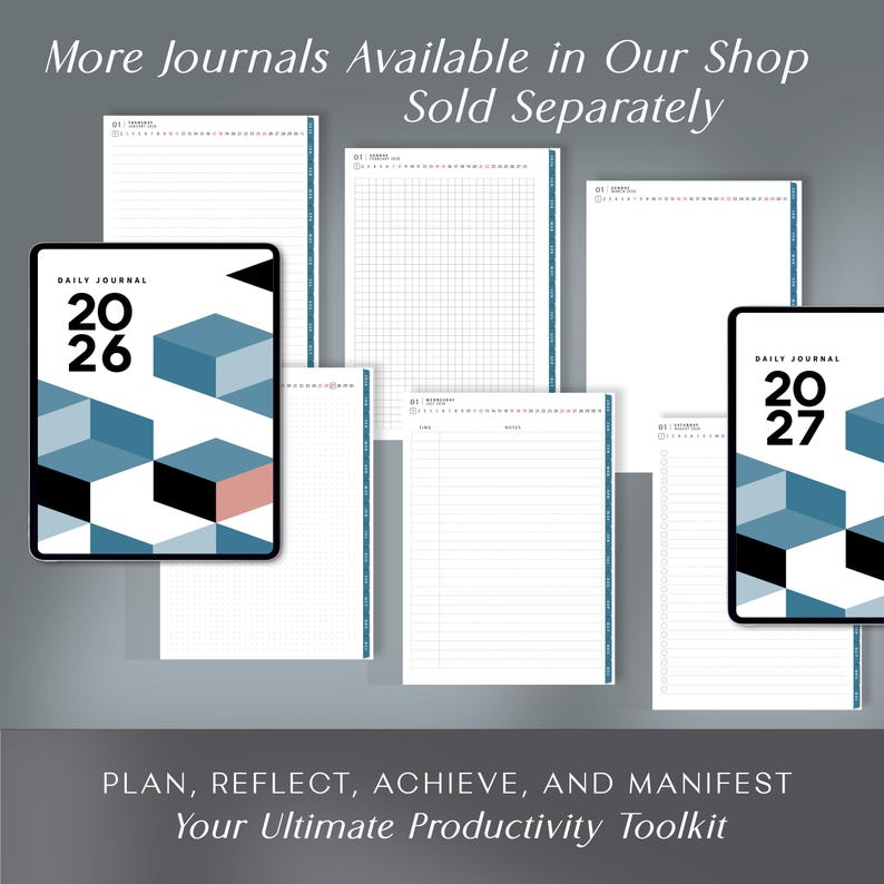 Digital Gratitude Journal 2026 2027 for iPad | Daily Dated Gratitude ...