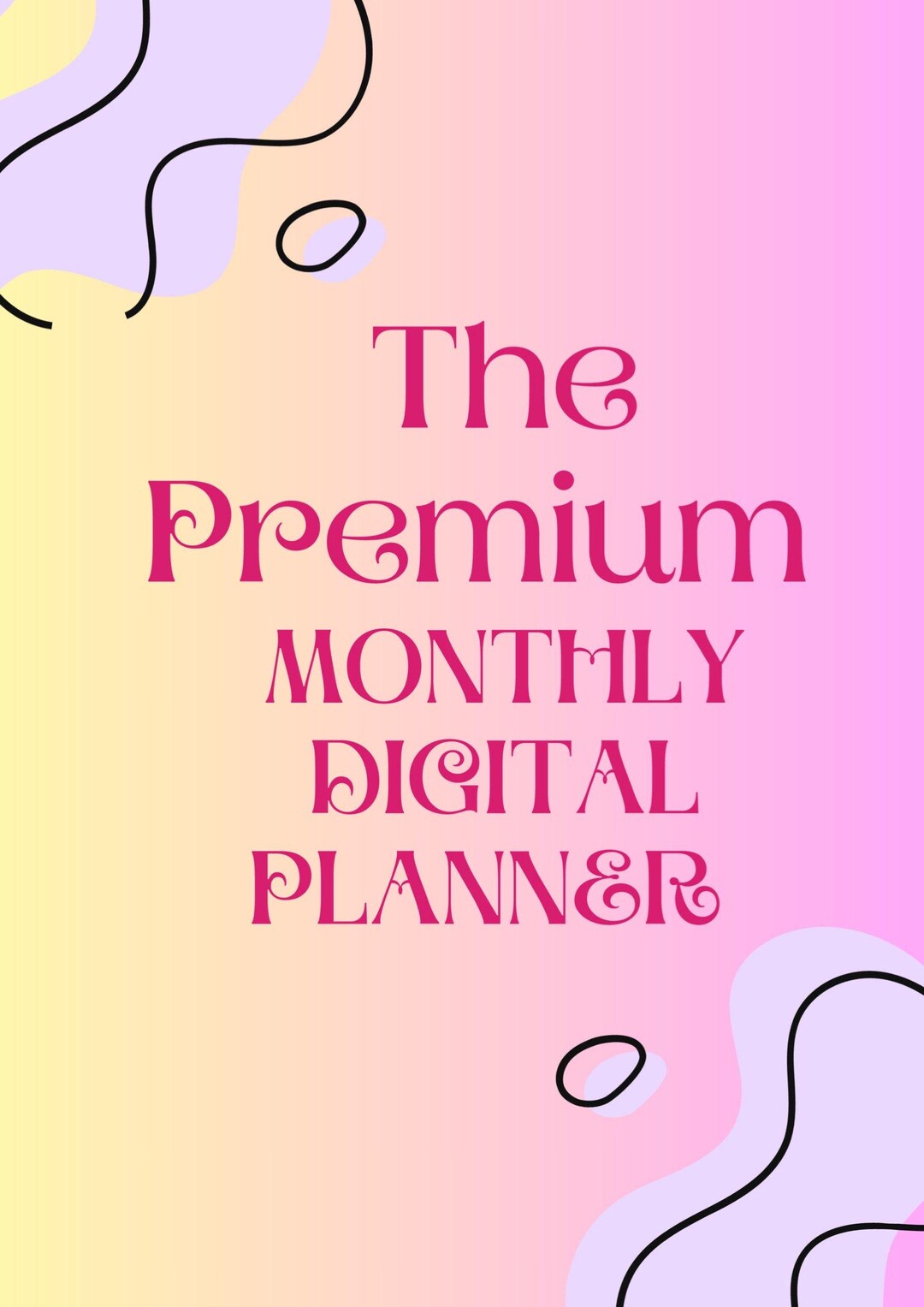 Minimal Monthly Digital Planner | Productivity & Goal Planning (PDF) - Etsy