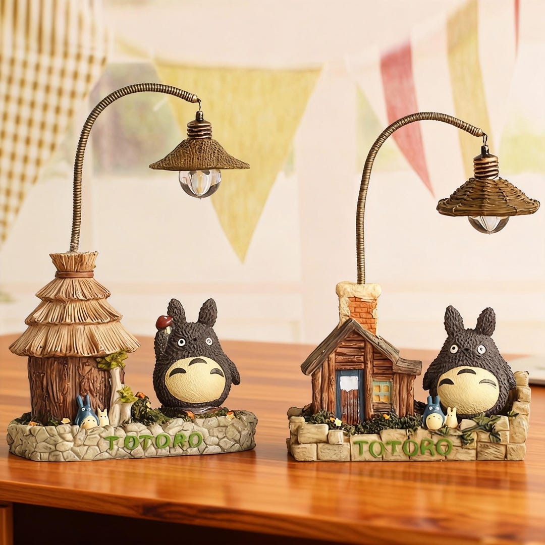 Totoro Lantern Table Lamp - Handcrafted Resin Lamp With Cute Totoro ...