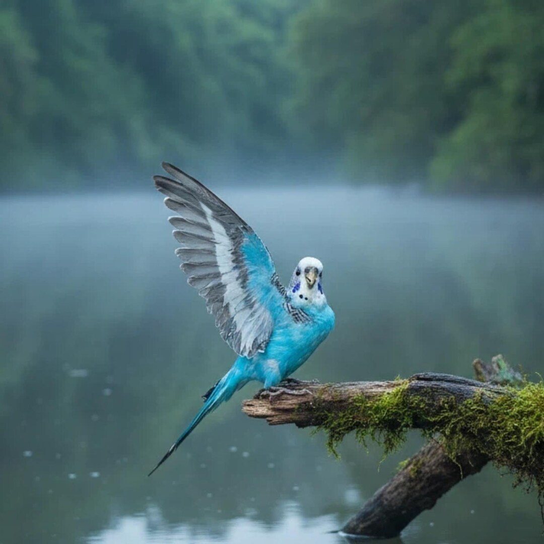 Real Parakeet Taxidermy | Side Wing Spread Art | Curiosity Cabinet ...