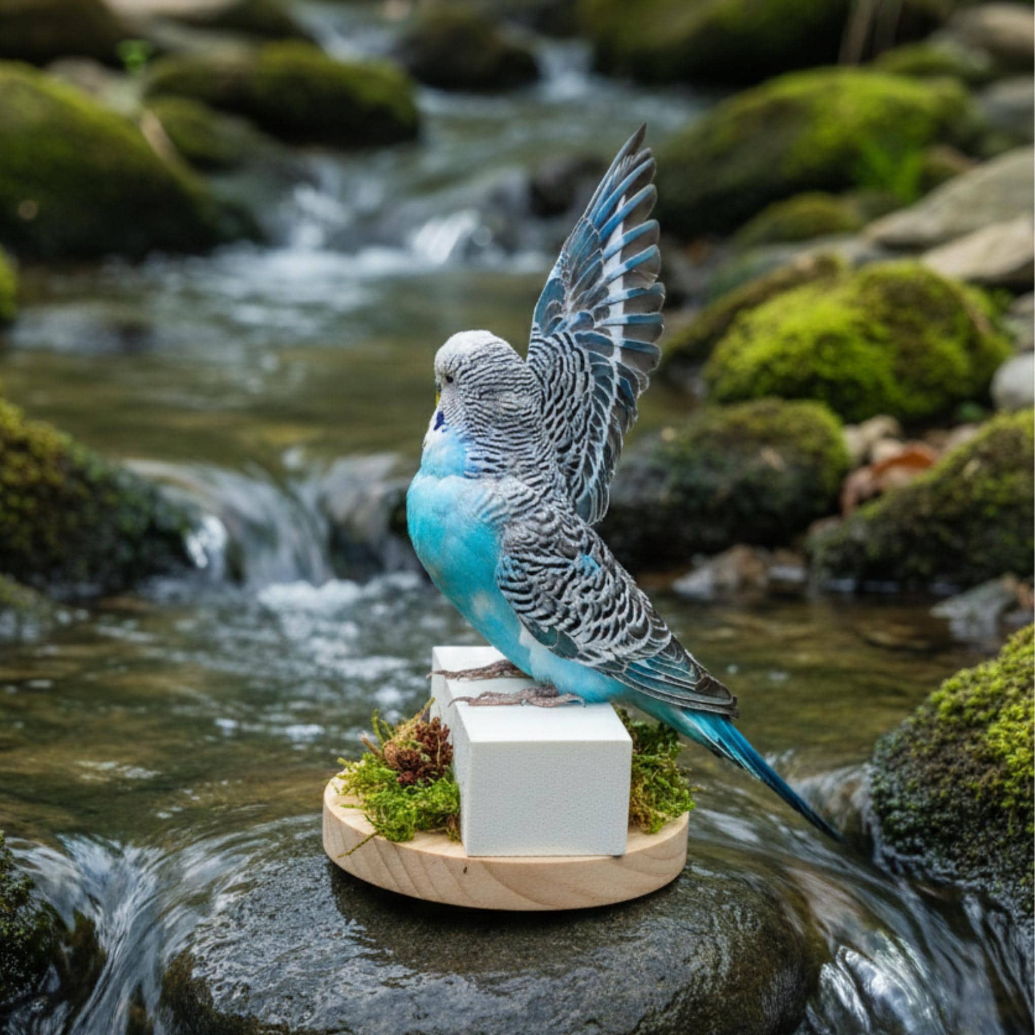 Real Parakeet Taxidermy | Side Wing Spread Art | Curiosity Cabinet ...