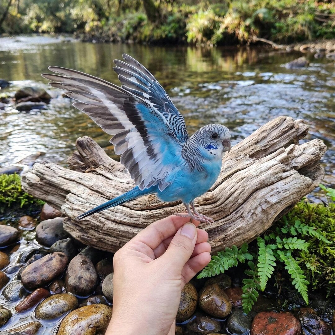Real Blue Budgie | Taxidermy Parakeet | Ethically Sourced | Budgerigar ...