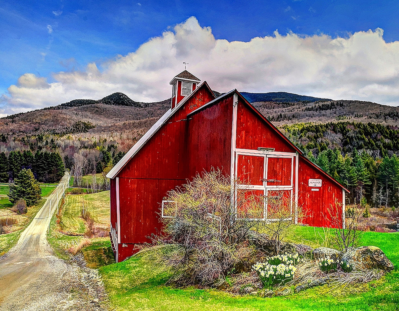Red Barn Photo Print Springtime Vermont Photo Print Landscape ...