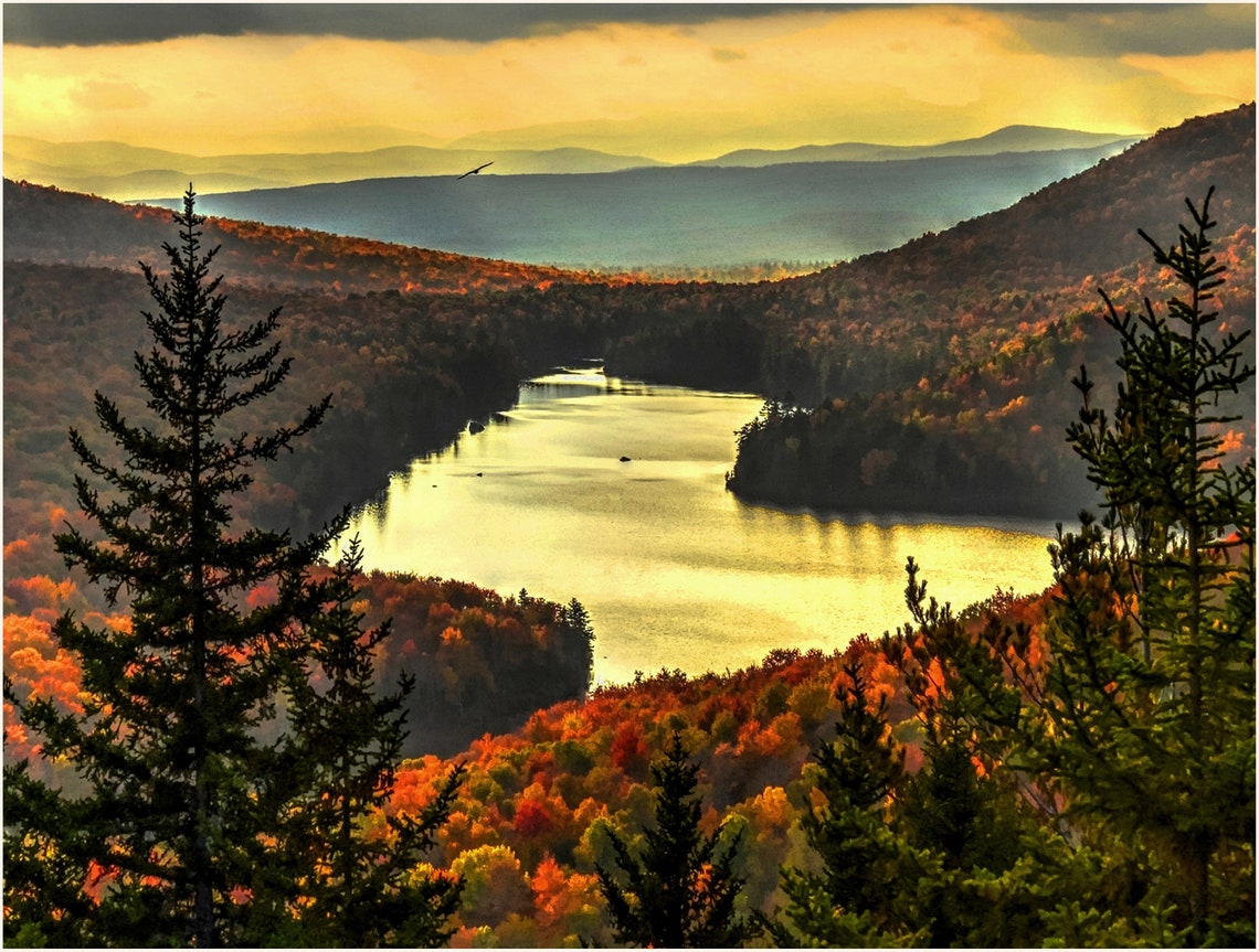 Vermont photographie impression lac montagne photo - Etsy France