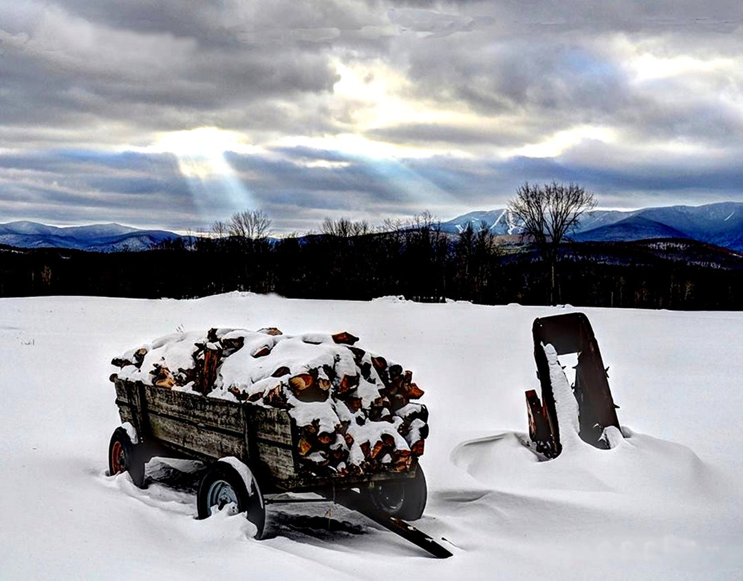 Vermont Winter Scene Photograph: Valley Sunbeams Art Print - Etsy