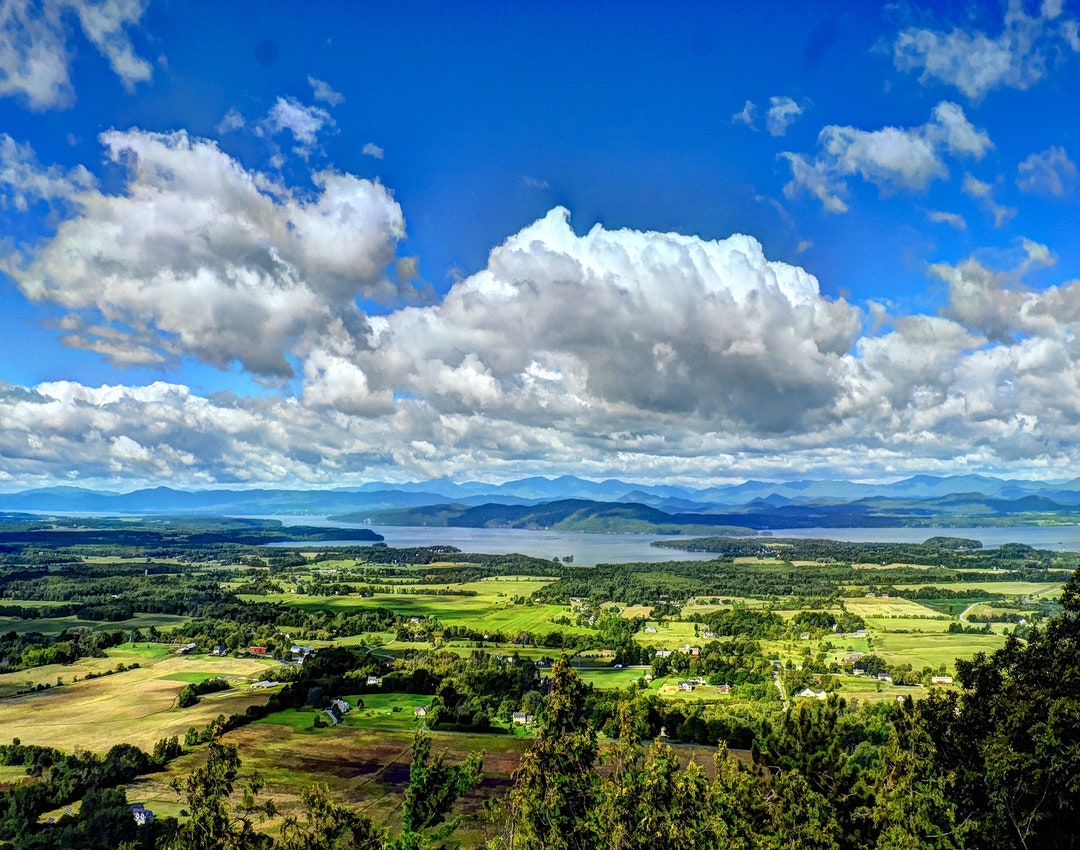 Mt Philo Print: Lake Champlain, Vermont Mountain View - Etsy