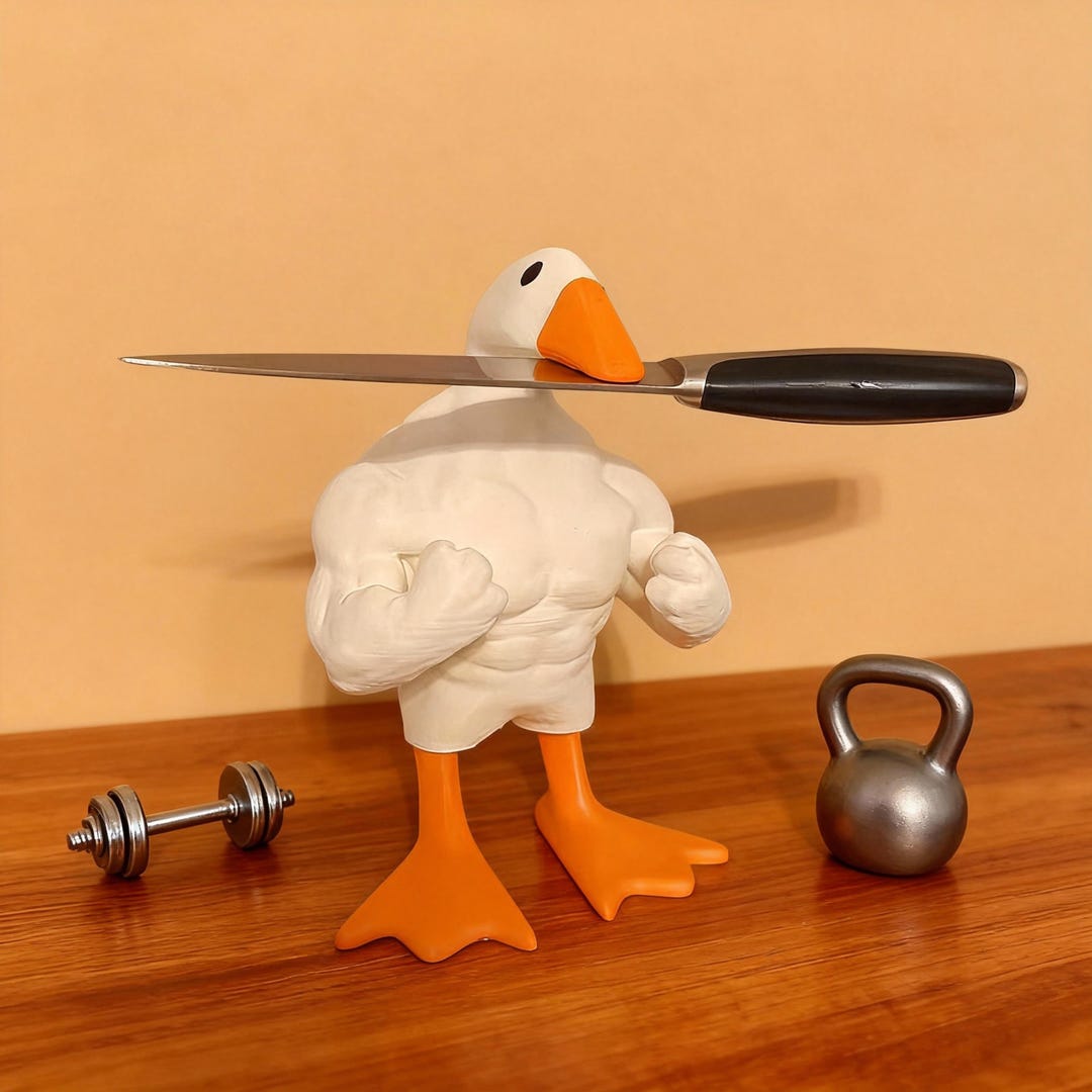 Unique Magnetic Duck Key Holder, Muscle Duck Desktop Organizer, Keys ...