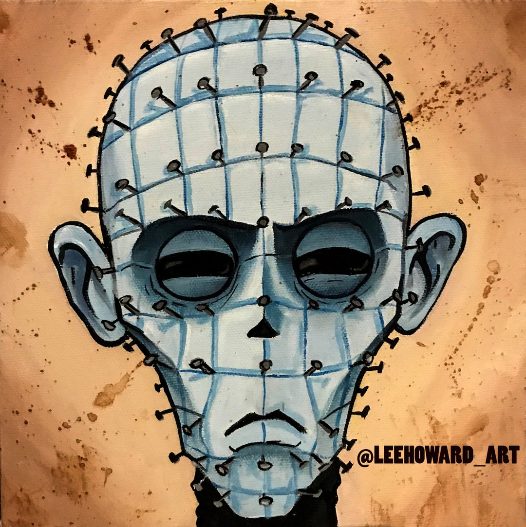Tim Burton Style Pinhead 8x8 Art Print/ Reproduction Signed by Artist ...