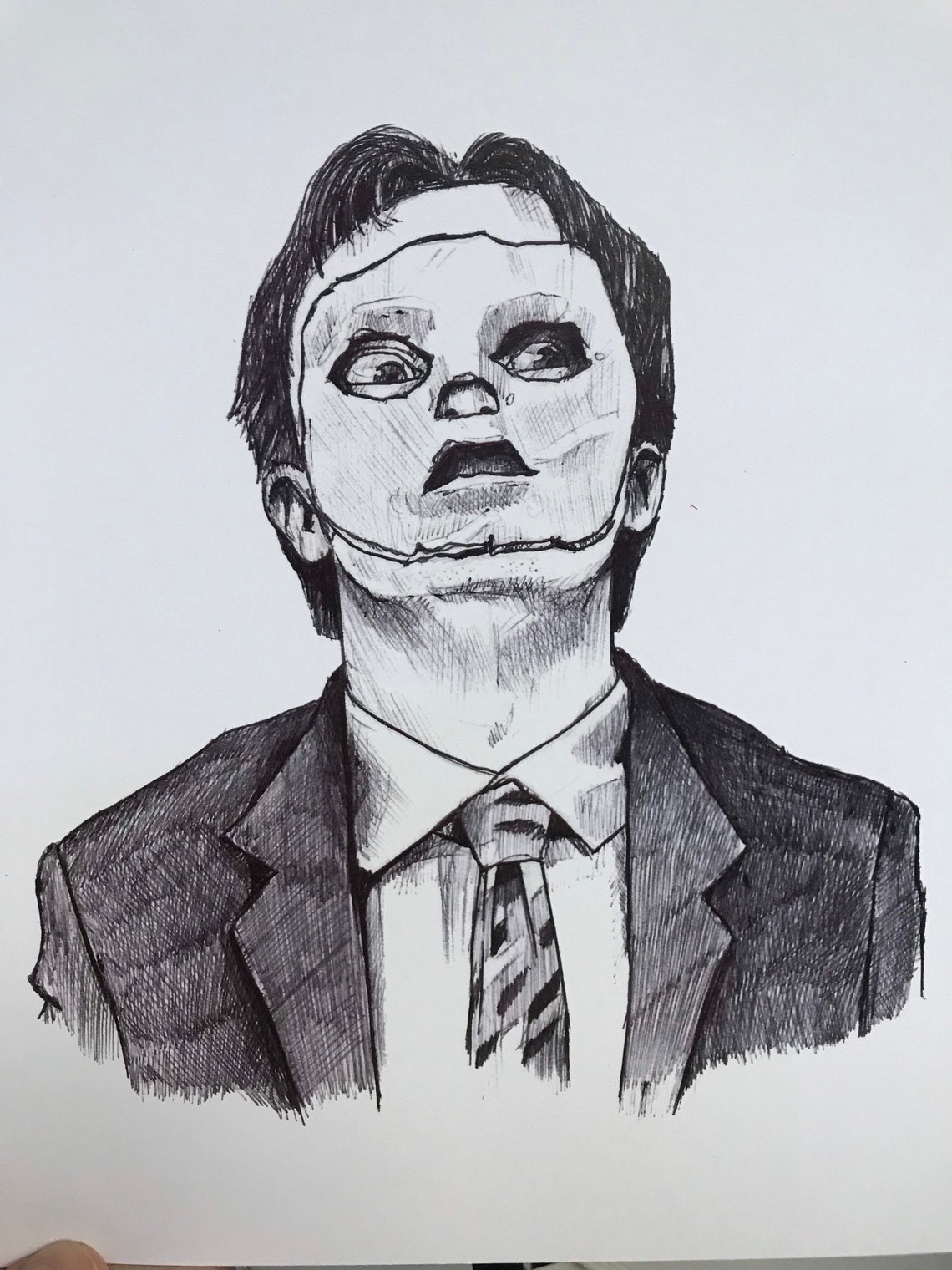 Dwight With the CPR Face the Office 8 X 10 Sketch PRINT / - Etsy