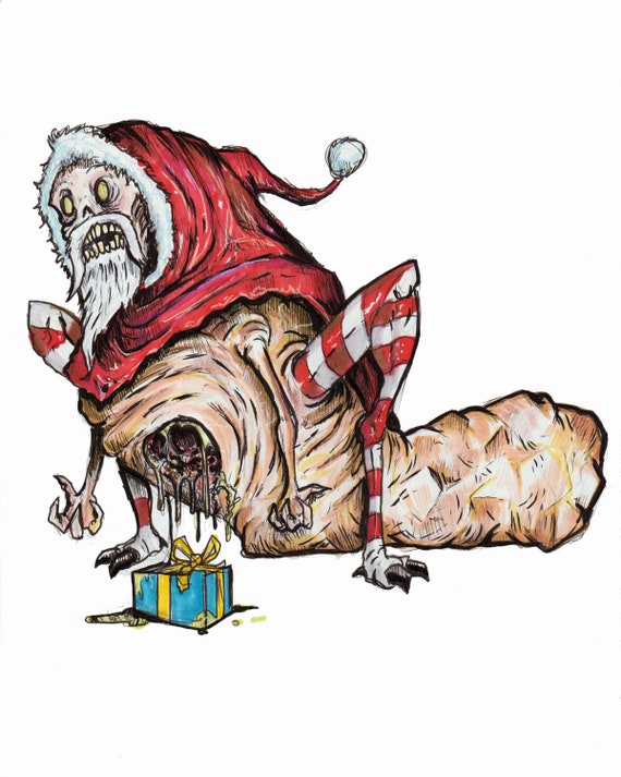 Creepy Santa Drawing