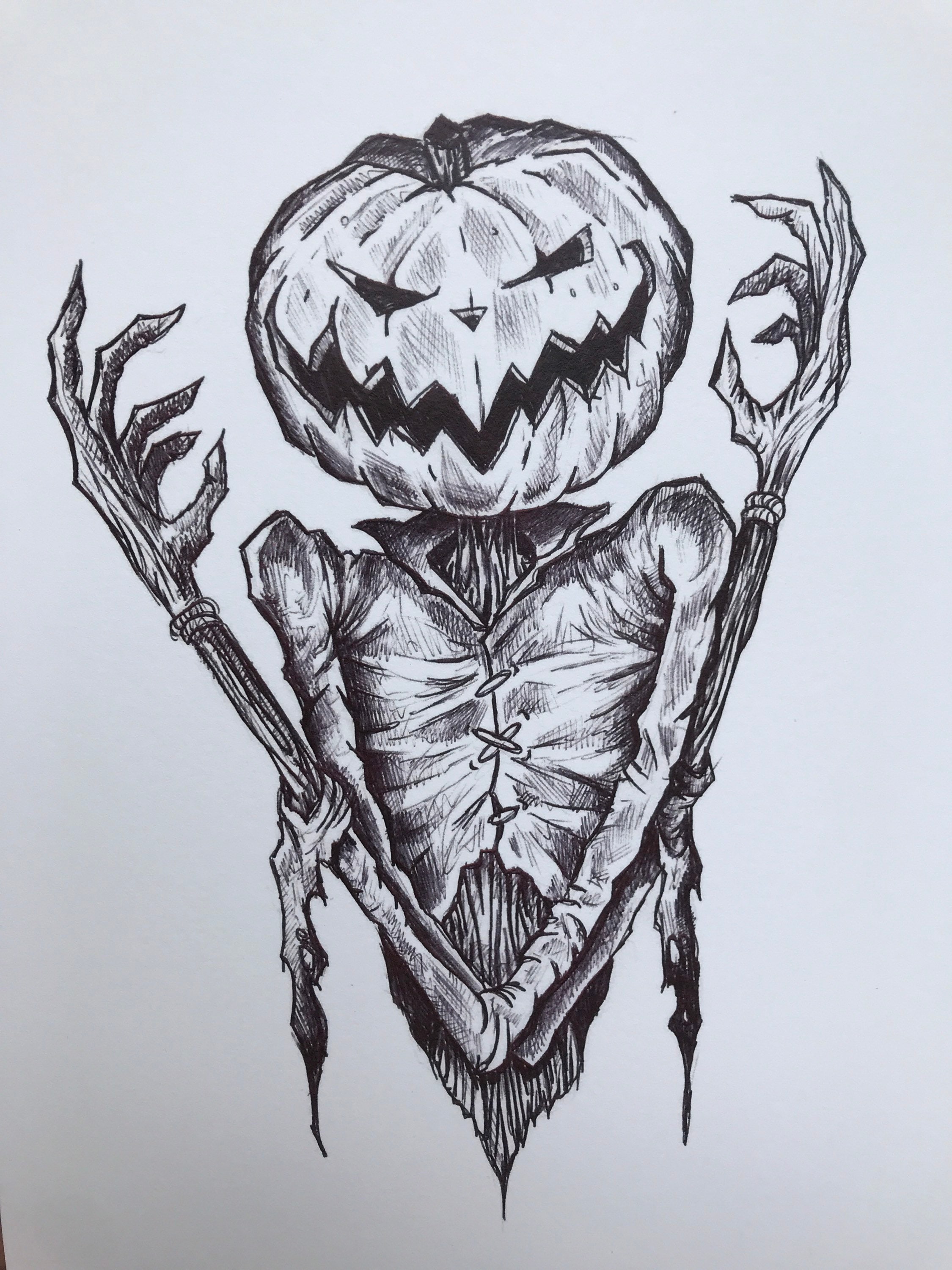 Jack Skellington Pumpkin King Drawing