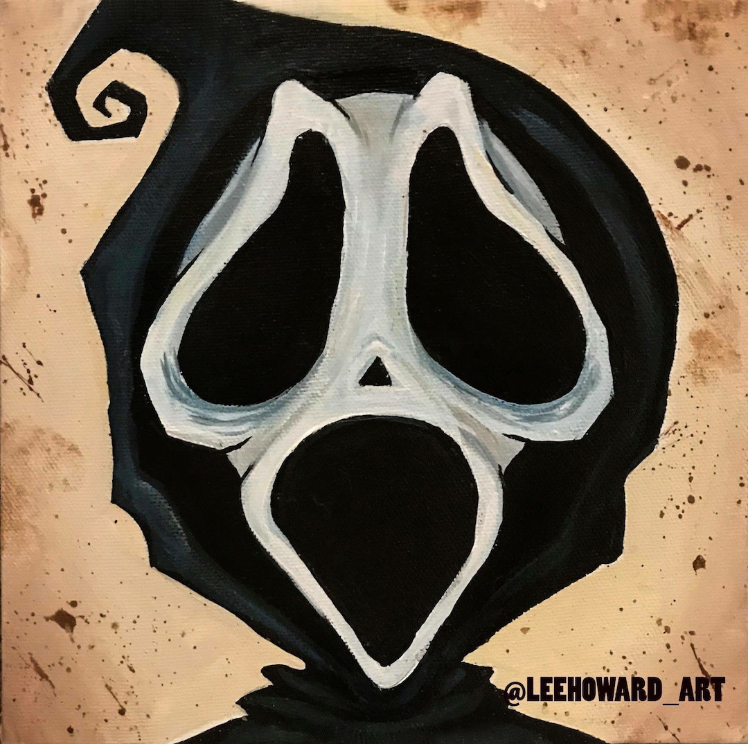 Tim Burton Style Screaming Ghost 8x8 Art Print/ Reproduction Signed by ...