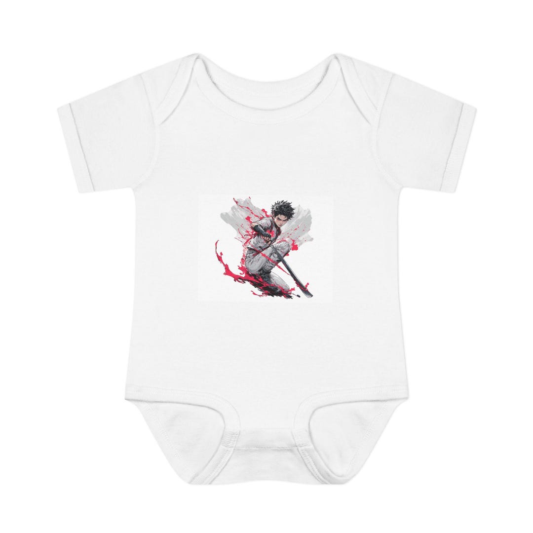 Samurai Baby Illustration Infant Bodysuit | Cute Warrior Graphic - Etsy