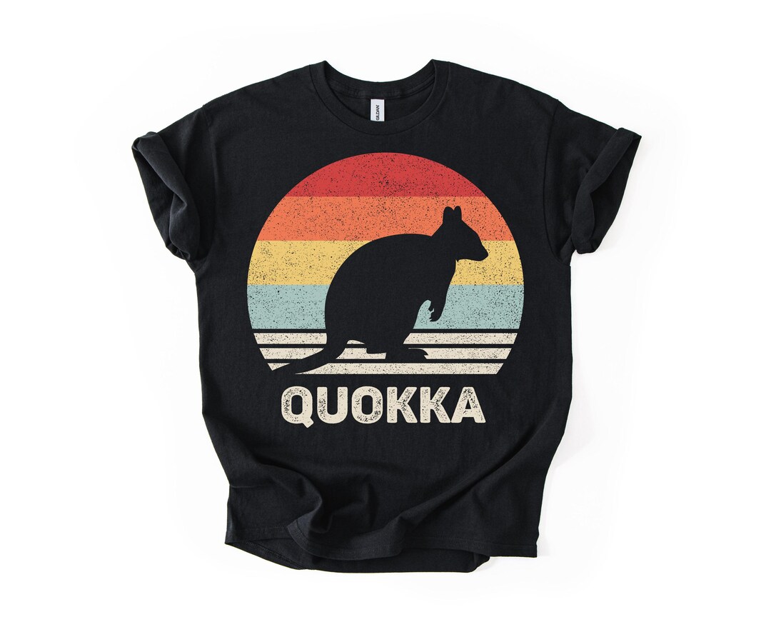 Quokka Retro Vintage Design: 1970s Sunset Silhouette, Distressed Retro ...