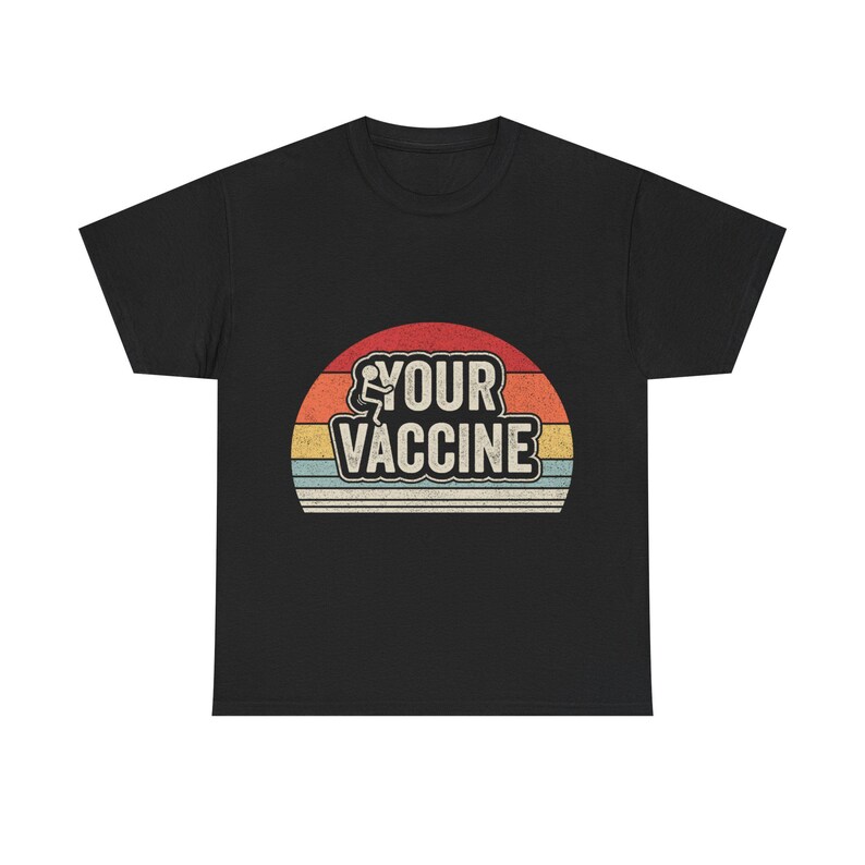 Your Vaccine: Retro Vintage Typography Poster, 1970s Sunset Graphic ...