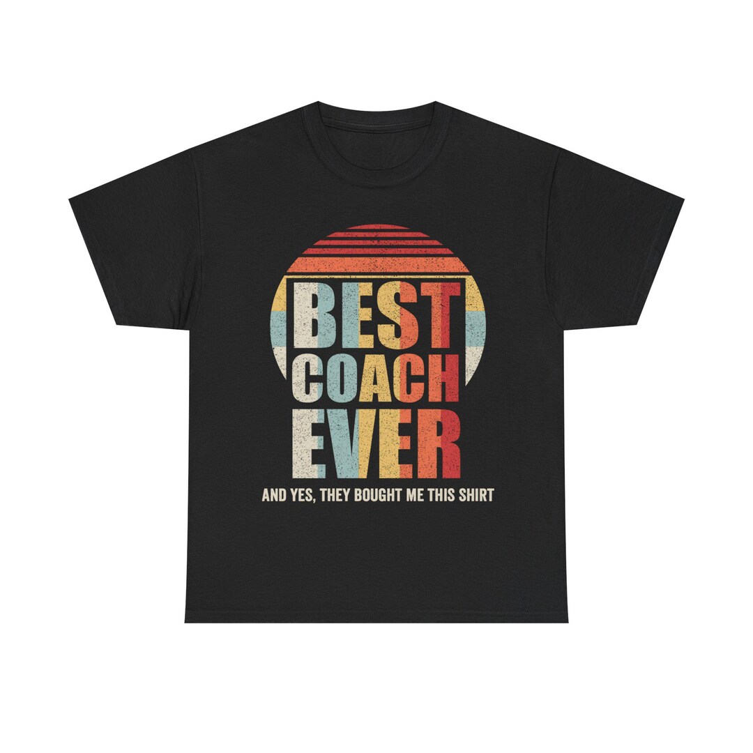 Best Coach Ever: Retro 1970s Vintage Typography Design, Distressed ...