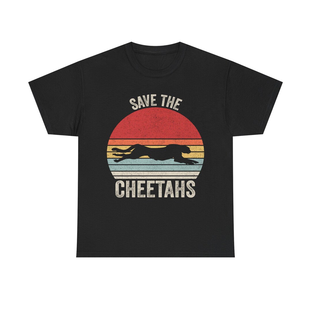 Save the Cheetahs: Retro Sunset Wildlife Conservation Poster, Vintage ...