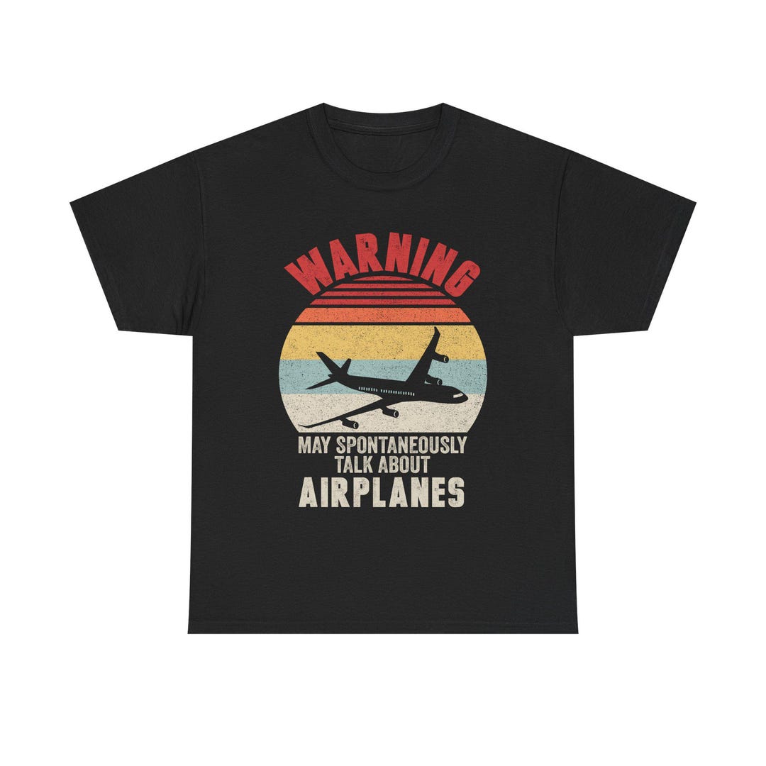 Spontaneous Airplane Talk Warning: Vintage Aviation Badge Design, Retro ...