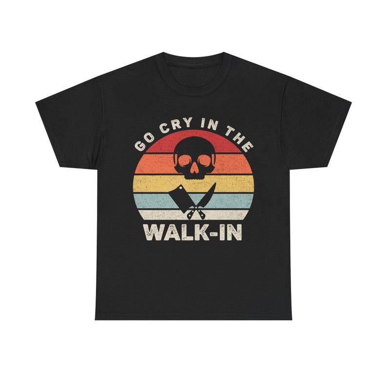 Cry in the Walk-in: Retro Skull and Scissors Graphic, Distressed ...