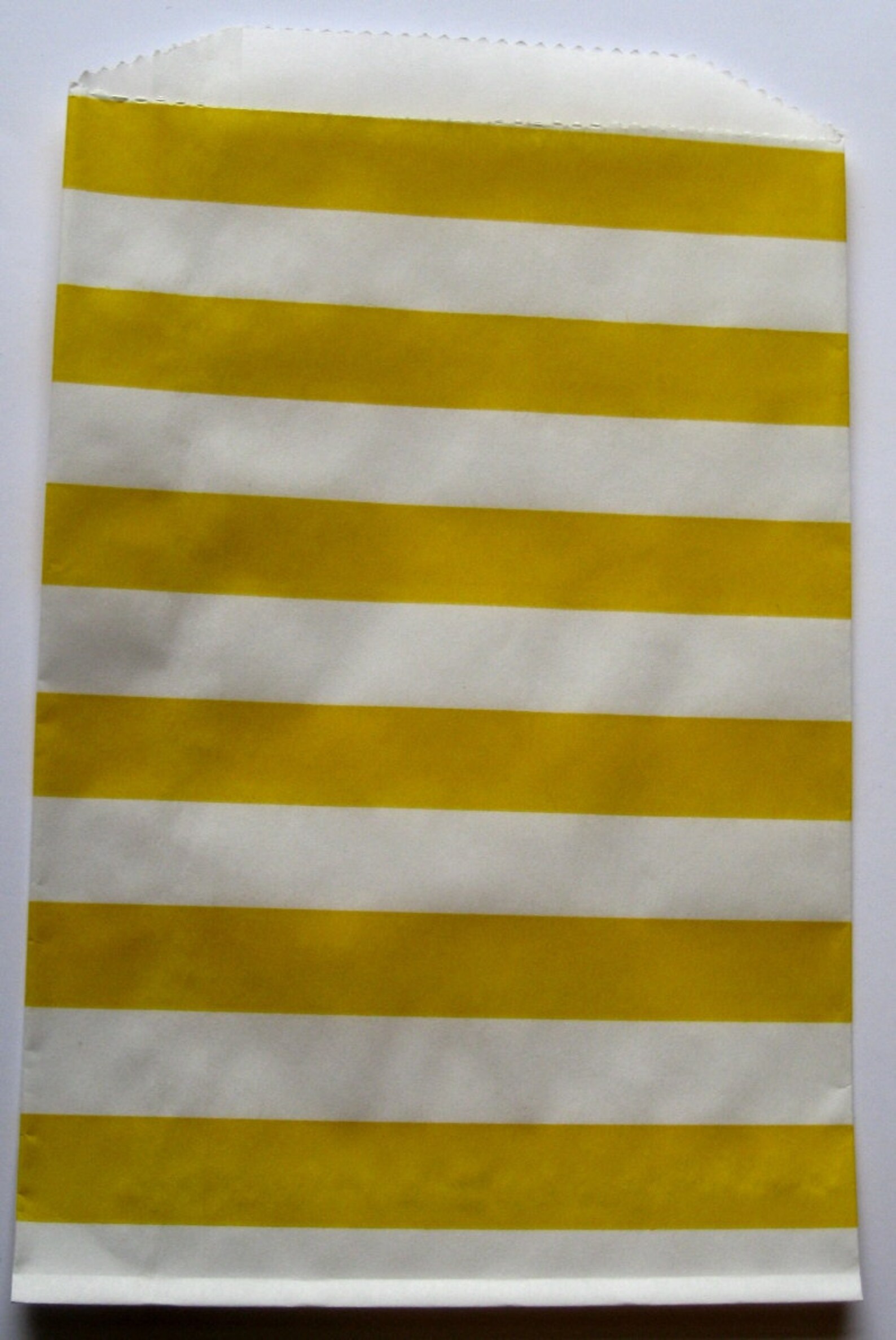 Set of 20 Yellow and White Horizontal Stripe Design Middy - Etsy