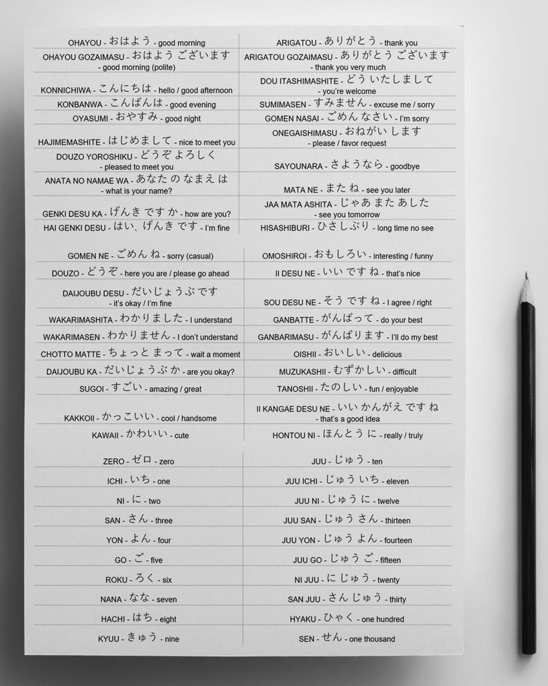 Japanese Word Search | Romaji & Kana Vocabulary Puzzle | Printable PDF ...