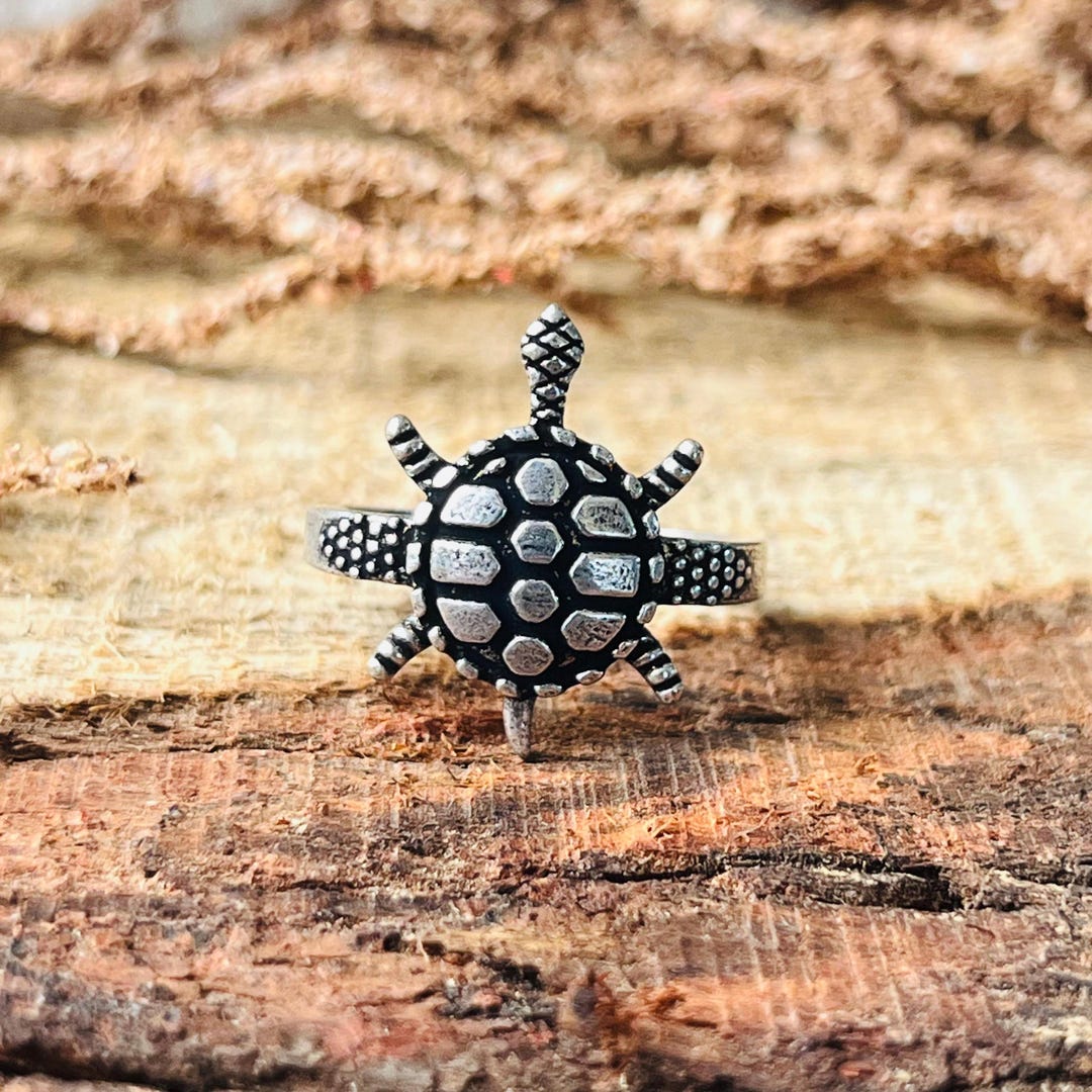 Gothic Turtle Ring, Dainty Silver for Women , Boho Animal Ring ...