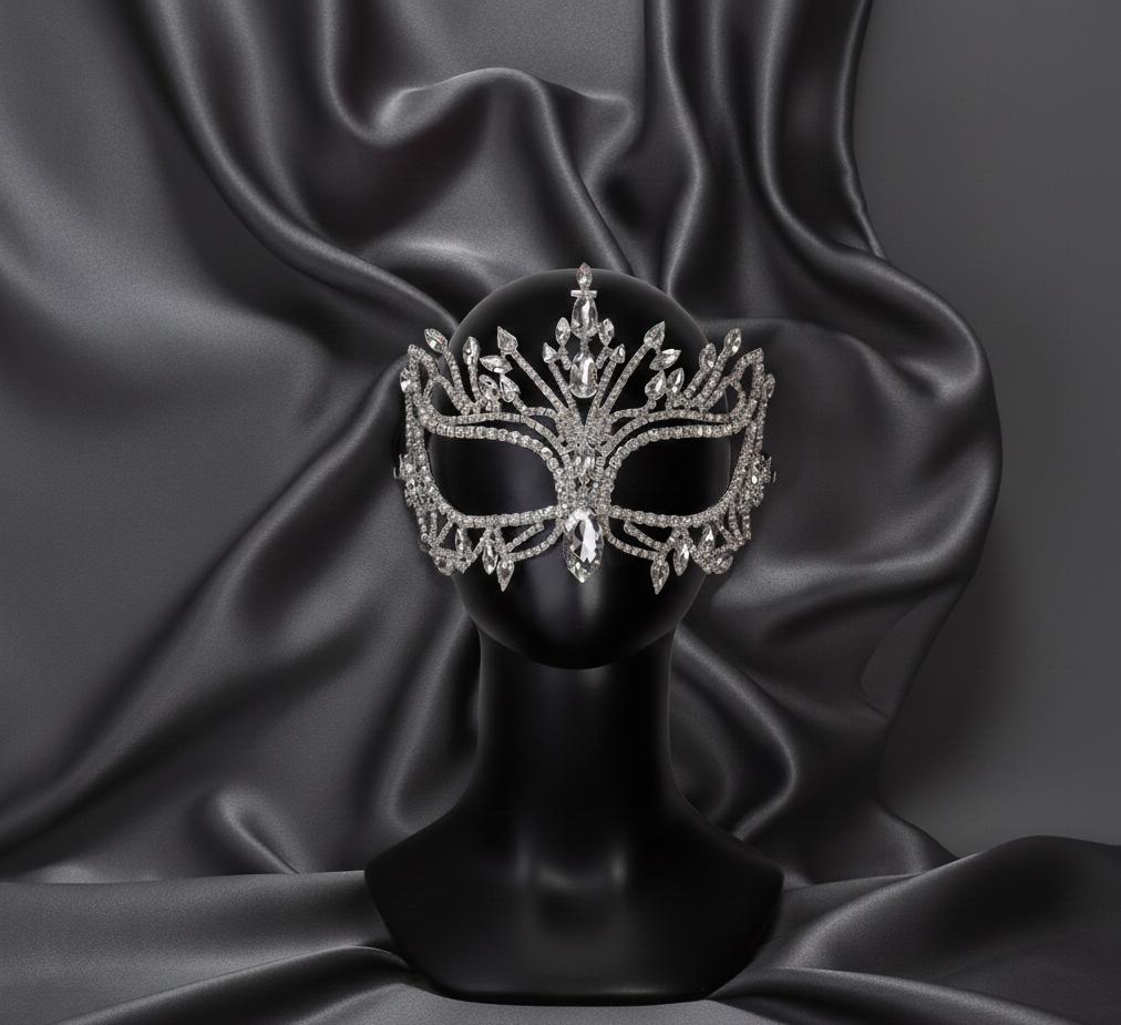 Crystal Masquerade Mask - Masked Ball & Bridal Accessory With Sparkling ...