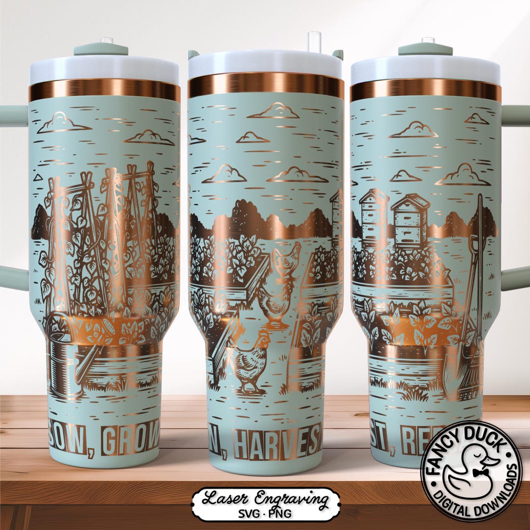 Homesteader Gift Tumbler Wrap SVG, Homesteading Laser Engraving File ...