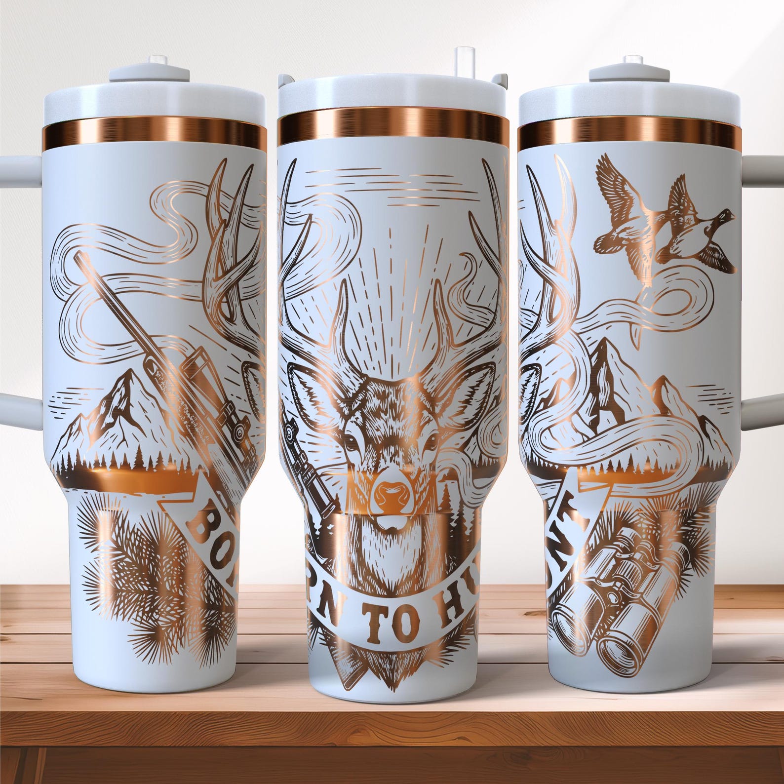 Deer Hunting 40oz Laser Wrap SVG, Hunter Gift Engraving File for ...