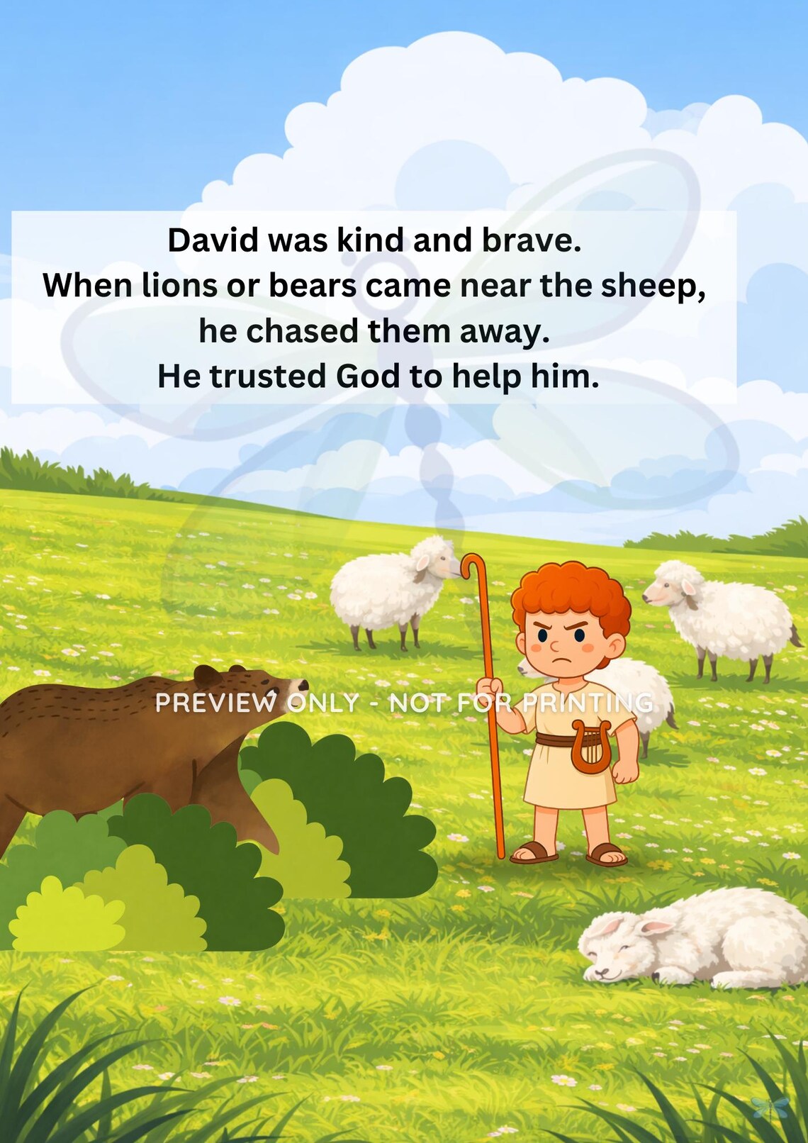 Little David, Big Faith – Bible Story for Kids | David and Goliath ...