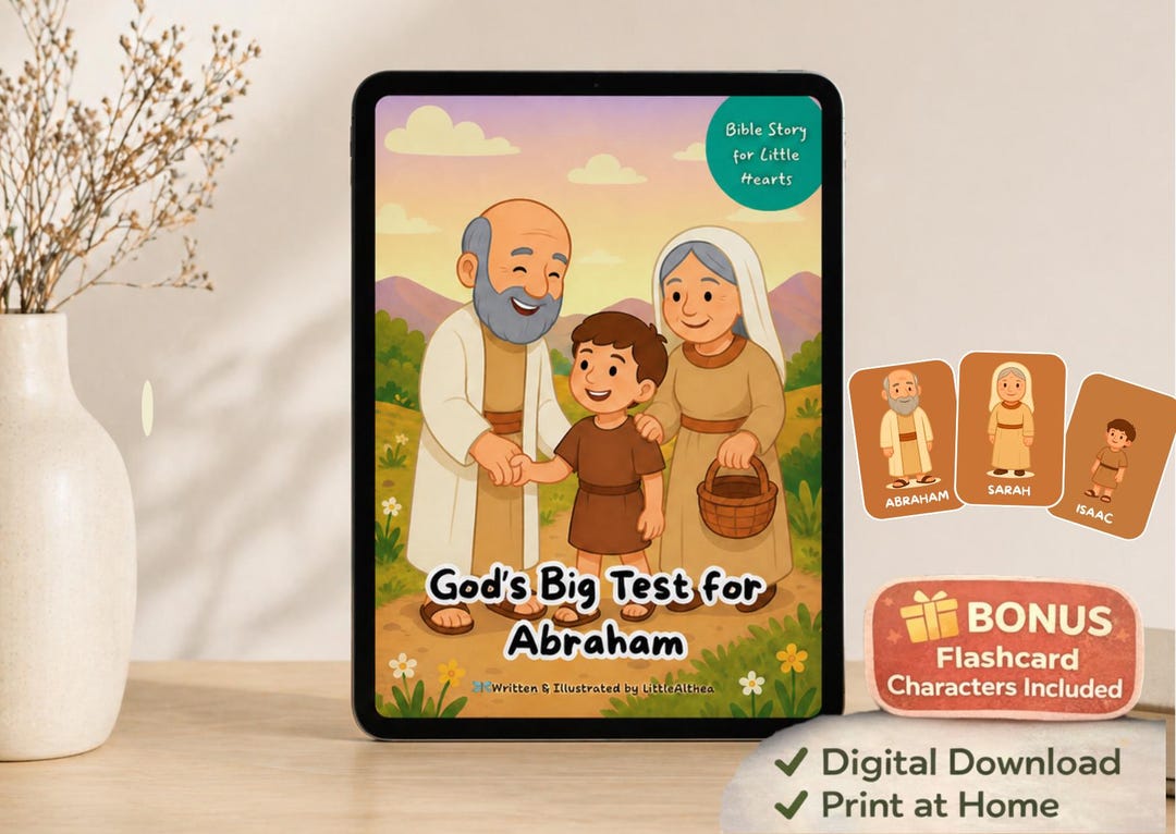 Abraham and Isaac Bible Story Book for Kids – Trusting God (digital ...