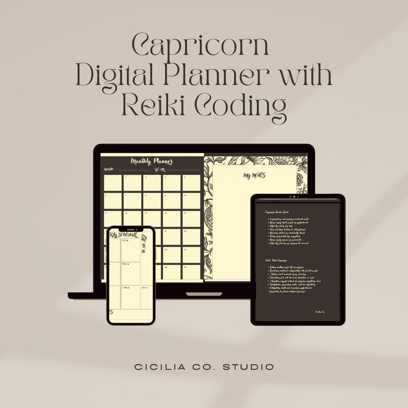 Capricorn 2026 Digital Planner | Reiki-coded Astrology (goodnotes ...